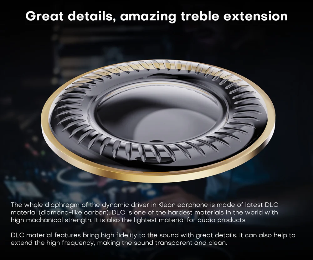 [🎶SG] KEFINE KLEAN - 10mm DLC Diaphragm Dynamic Driver IEM – SAM Audio SG