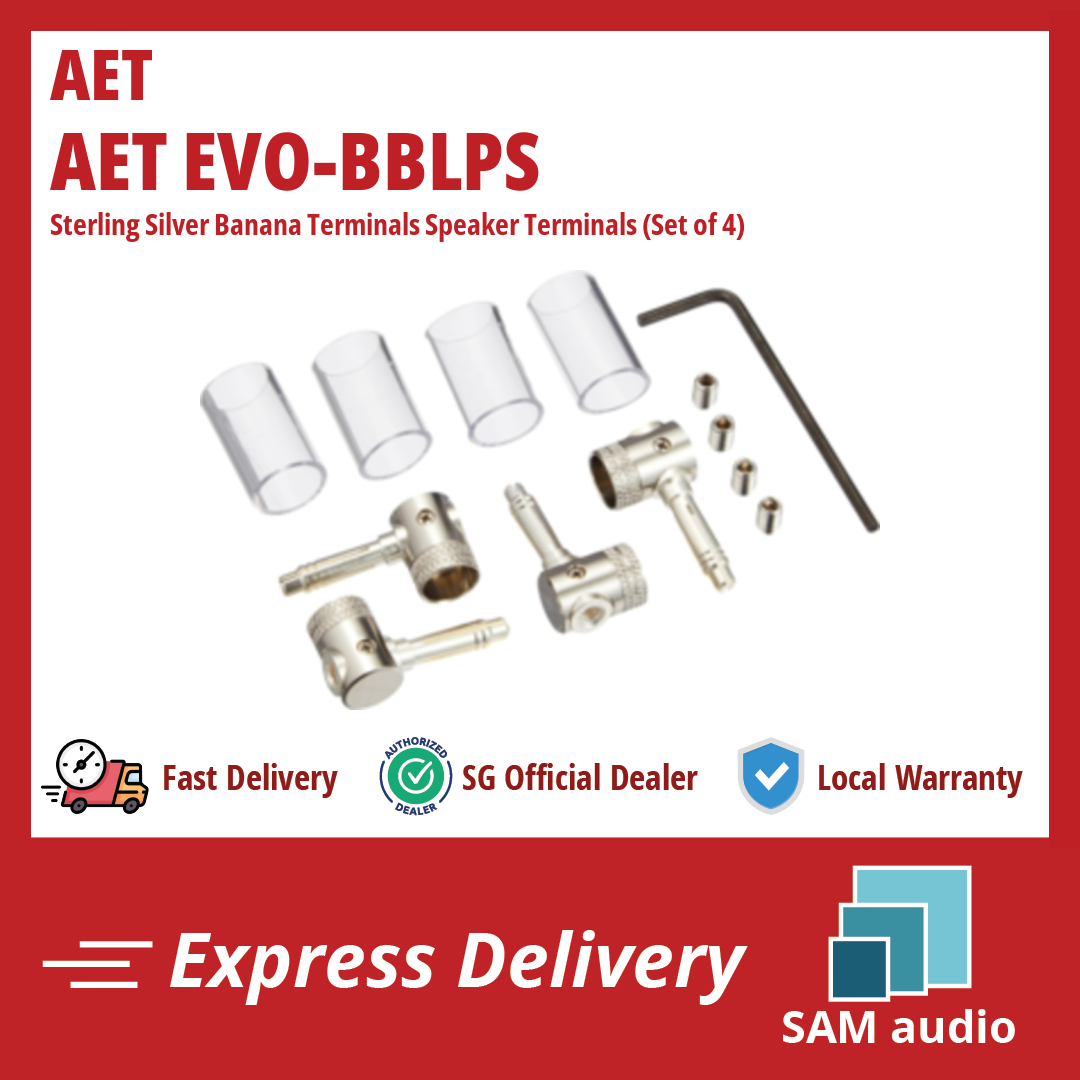 [🎶SG] AET EVO-BBLPS (EVO BBLPS) Sterling Silver Banana Terminals Speak ...