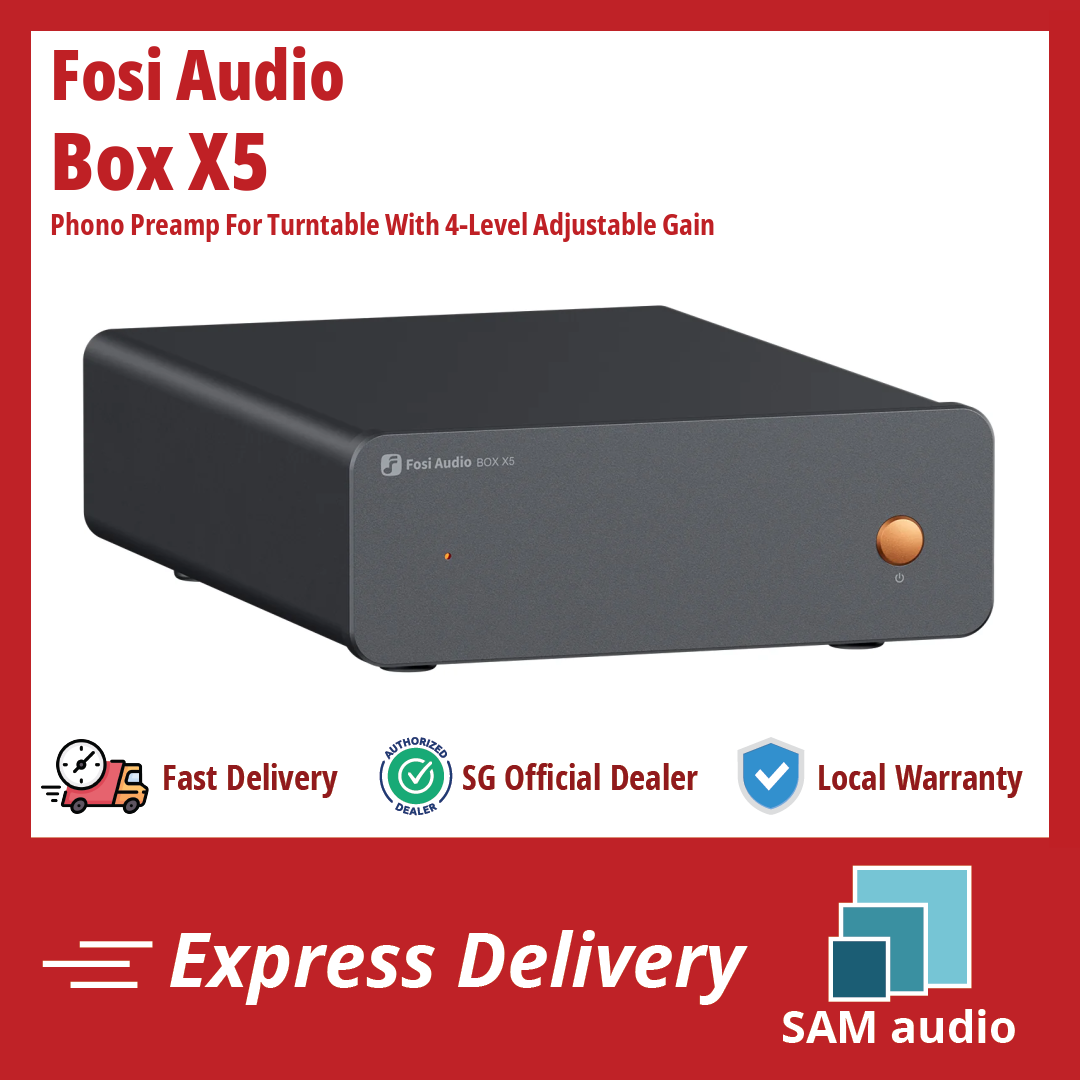 [🎶SG] FOSI AUDIO BOX X5 Phono Preamp For Turntable With 4-Level Adjust ...
