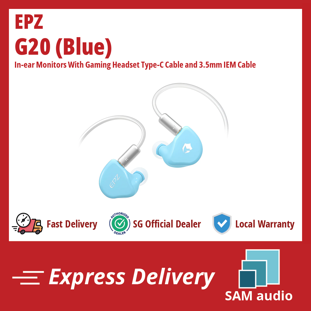 [🎶SG] EPZ G20 In-ear Monitors With Gaming Headset Type-C Cable and 3.5 ...