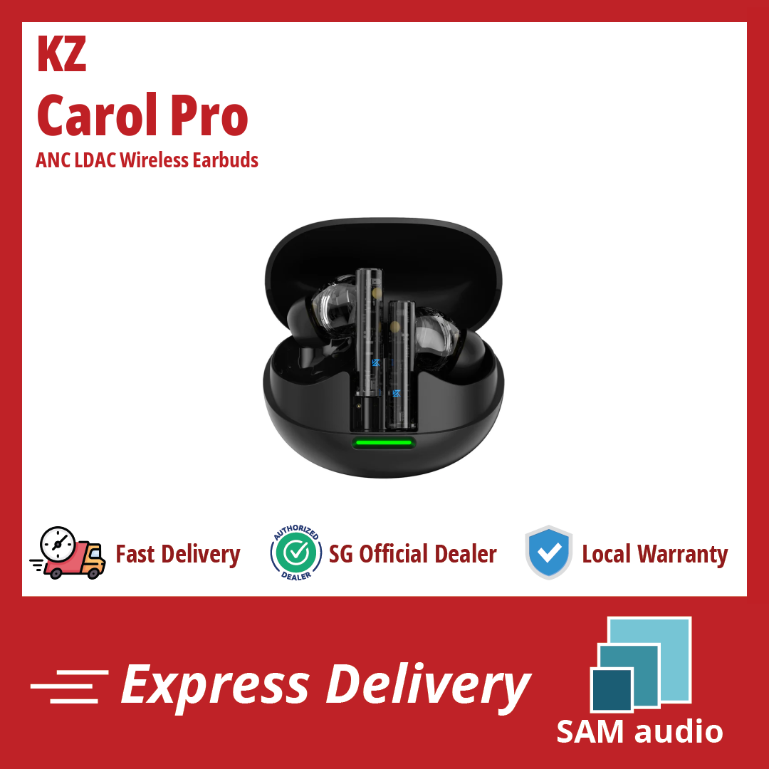 [🎶SG] KZ CAROL PRO ANC LDAC Wireless Earbuds – SAM Audio SG