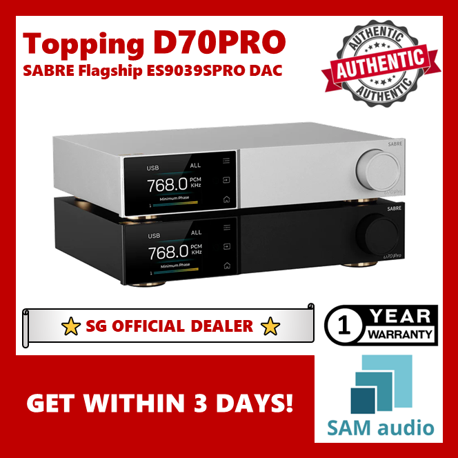 [🎶SG] TOPPING D70PRO SABRE Flagship ES9039SPRO DAC (D70 PRO) – SAM Audio SG