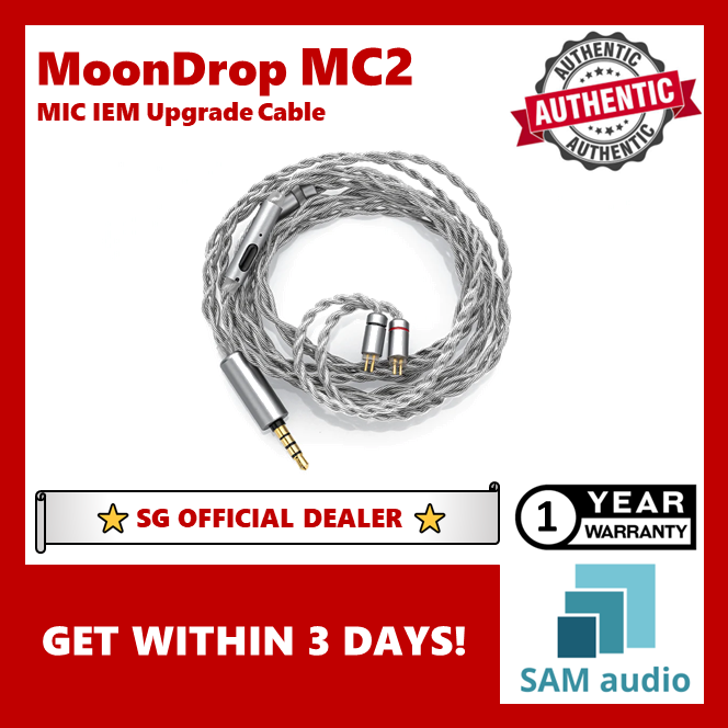 [🎶SG] MOONDROP MC2 Microphone IEM Upgrade Cable – SAM Audio SG