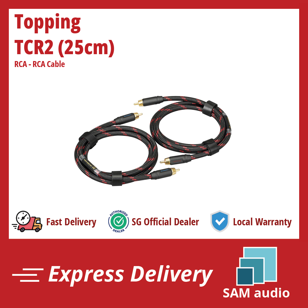 [🎶SG] TOPPING TCR2 (TCR) Audiophile RCA Interconnect Cable – SAM Audio SG