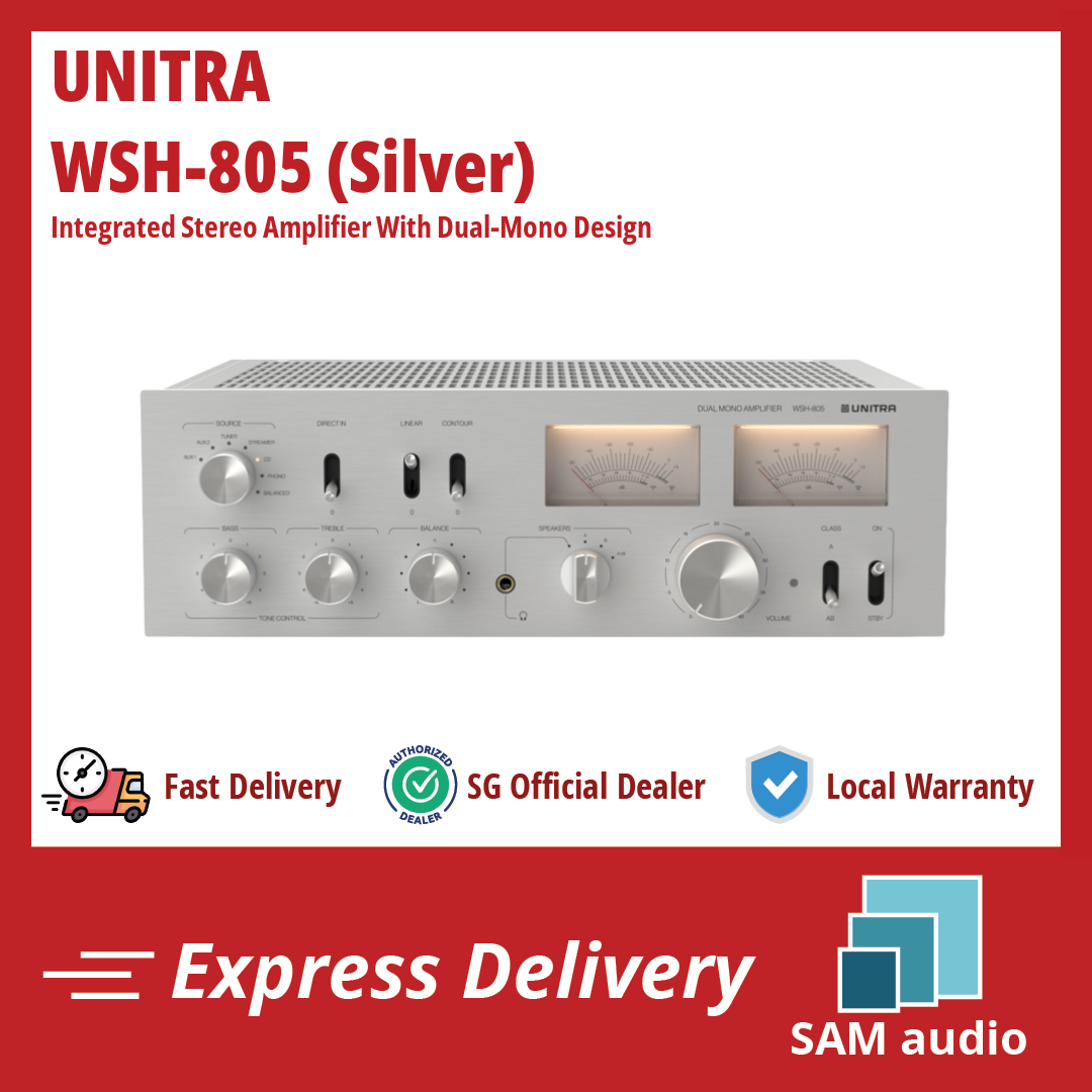 [🎶SG] UNITRA WSH-805 Integrated Stereo Amplifier With Dual-Mono Design ...